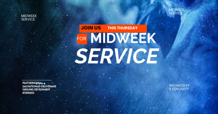 Plantilla de midweek service | PosterMyWall