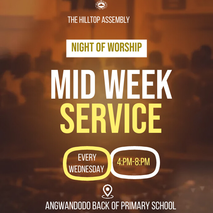 Midweek service-skabelon | PosterMyWall