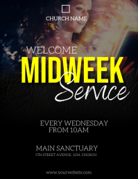midweek service invitation flyer Template | PosterMyWall