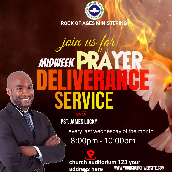 Plantilla de MIDWEEK SERVICE flyer template (3) | PosterMyWall