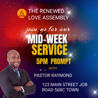 MIDWEEK SERVICE flyer template | PosterMyWall