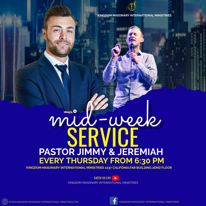 Midweek service poster template | PosterMyWall