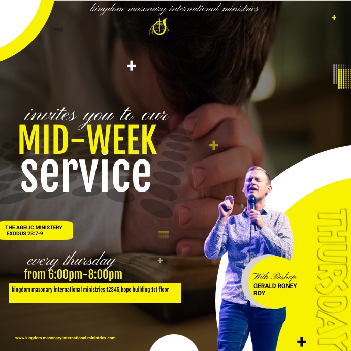 Copy of Midweek service poster template | PosterMyWall