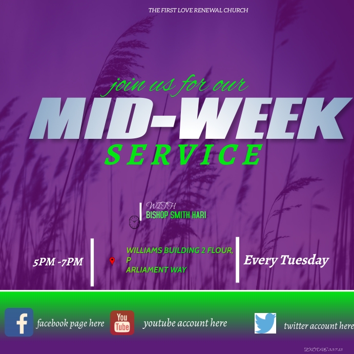 Copy of Midweek service poster template | PosterMyWall