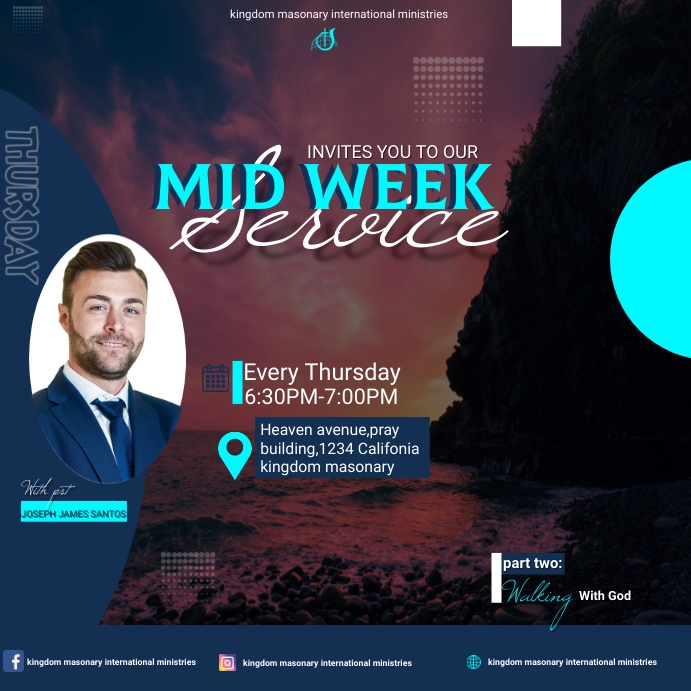 Copy of Midweek service poster template | PosterMyWall