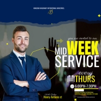 Midweek service poster template | PosterMyWall