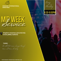 Midweek service poster template | PosterMyWall