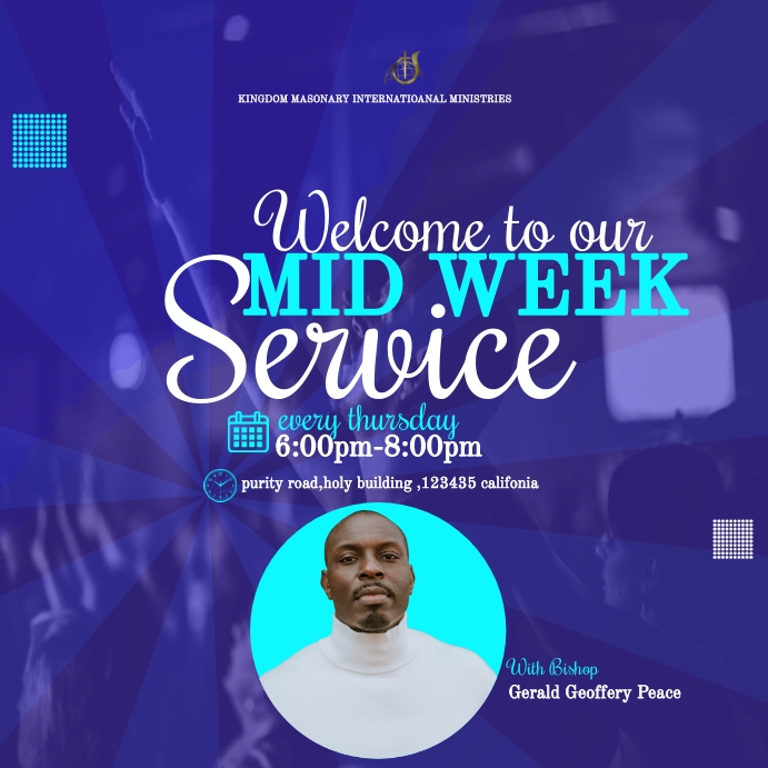 Midweek service poster template | PosterMyWall