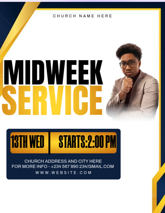 Copy of Midweek service template | PosterMyWall