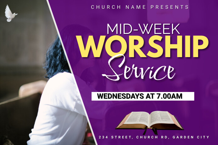 midweek worship, midweek bible study Template | PosterMyWall