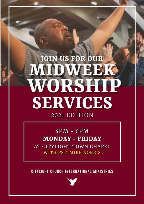 Copy of midweek worship service poster design | PosterMyWall