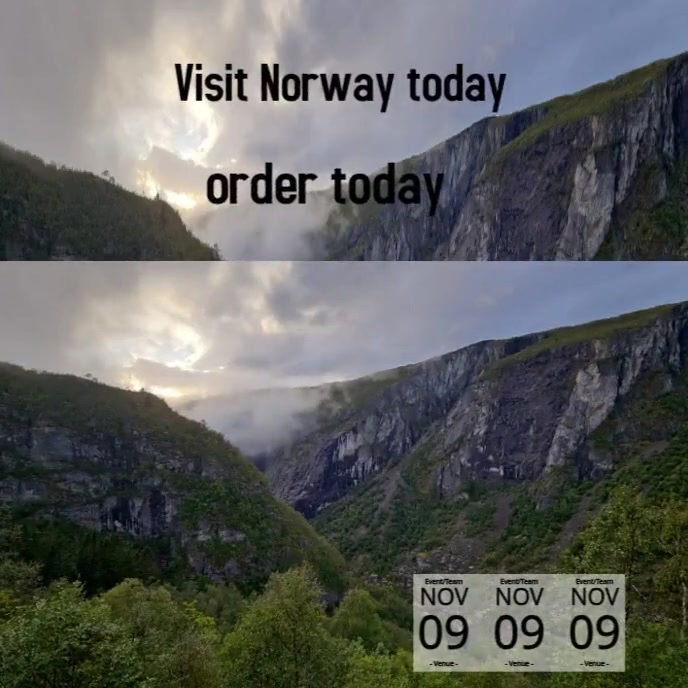 Mighty mountain in norway Template | PosterMyWall