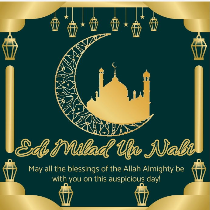Milad un nabi 1 Template | PosterMyWall
