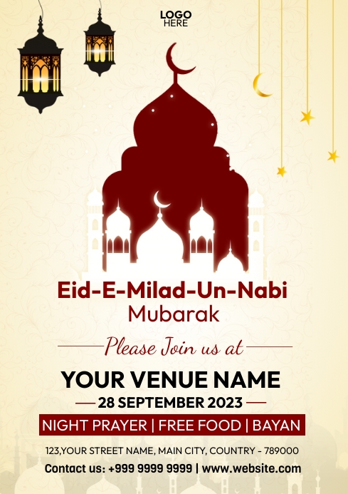 Milad Un Nabi Celebration Template | PosterMyWall