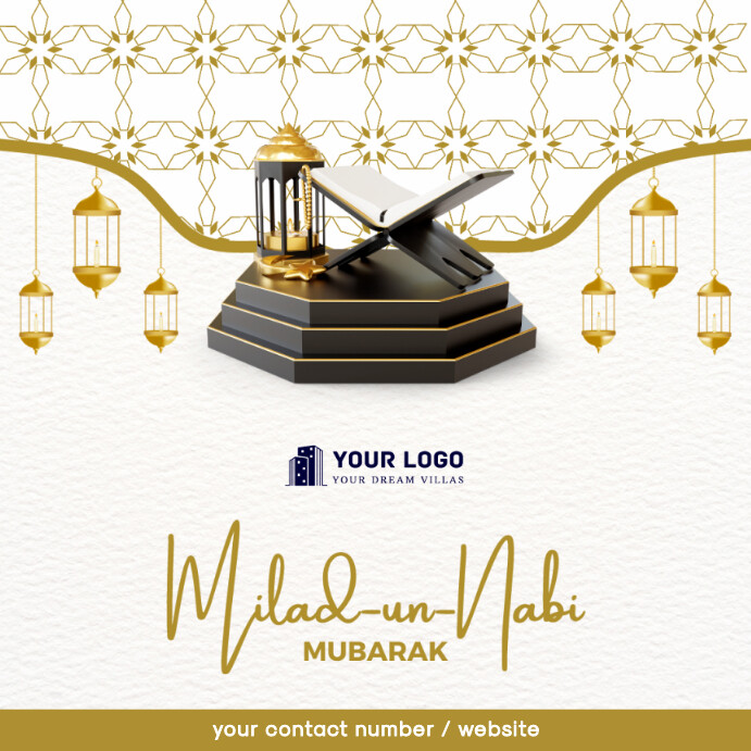Milad un-Nabi Wishes Instagram Post Templat | PosterMyWall