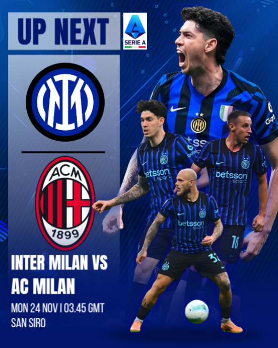 Plantilla de Milan Derby : Inter Milan Vs Ac Milan Serie A Instagram ...