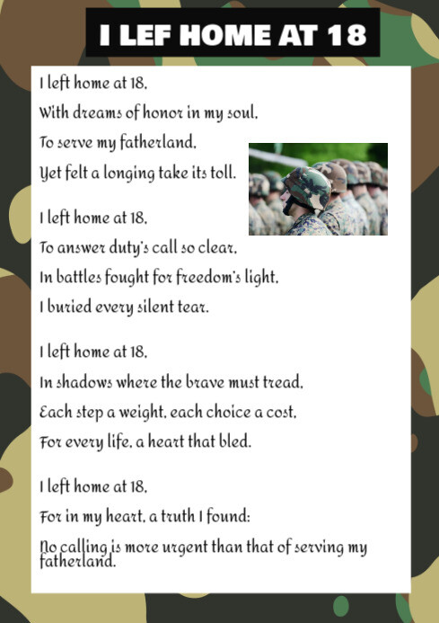 Copy of Military poems | PosterMyWall