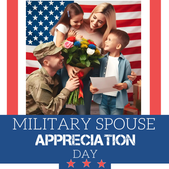 Plantilla de Military spouse appreciation day template | PosterMyWall