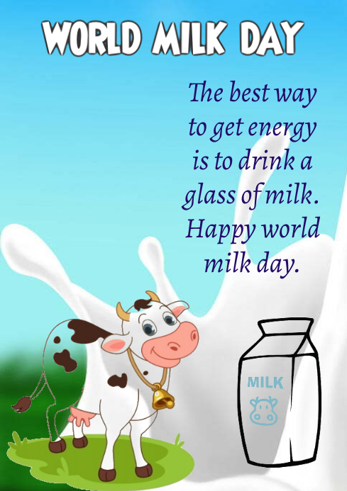 MILK DAY Template | PosterMyWall