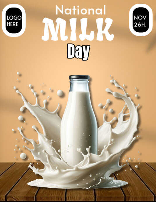 Milk day flyer Template | PosterMyWall