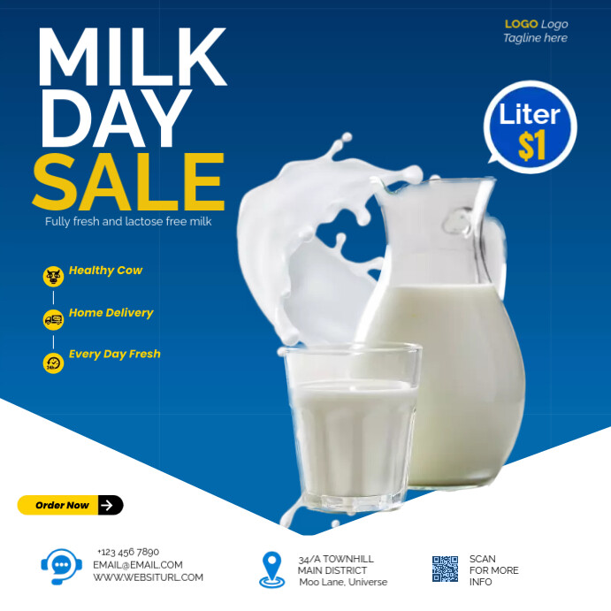 Plantilla de Milk Day Sale | PosterMyWall