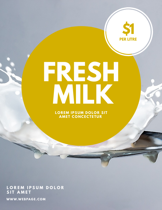 Copy of Milk flyer design template | PosterMyWall