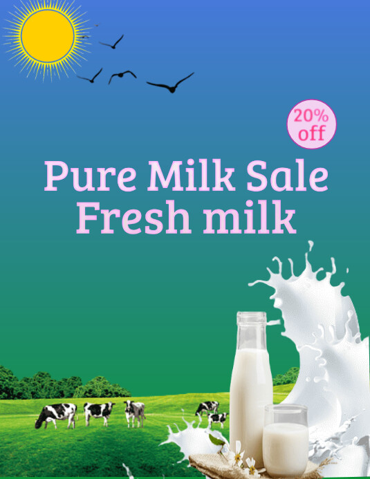 milk flyer Template | PosterMyWall