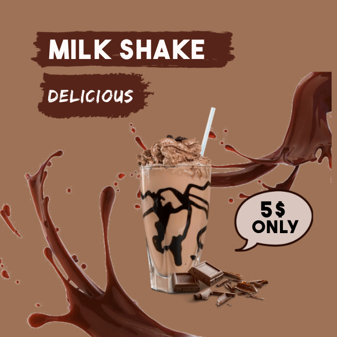 Plantilla de Milk Shake Instagram Post | PosterMyWall