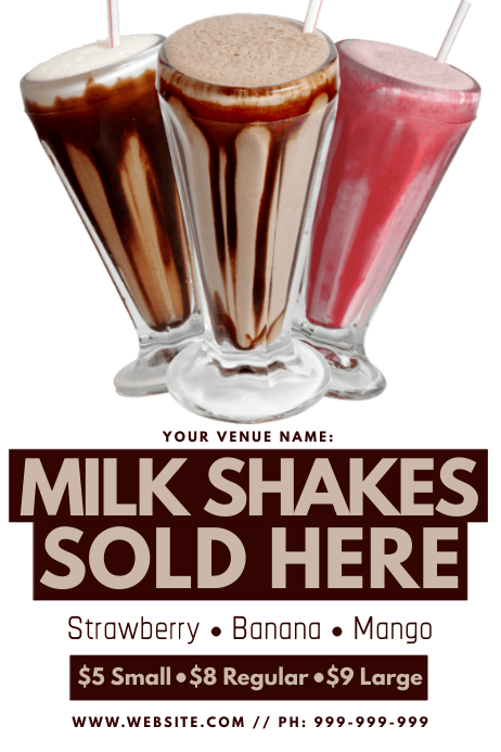 Copy of Milk Shake Poster | PosterMyWall