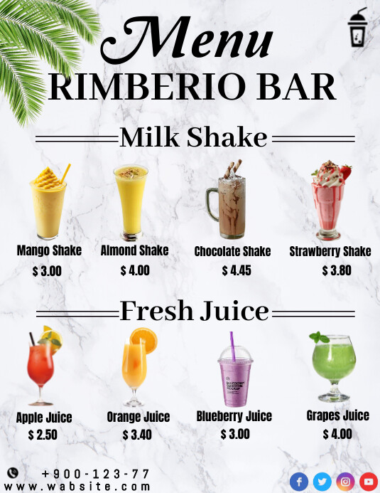 Copy of Milk Shakes Menu Flyer (us Letter) | PosterMyWall