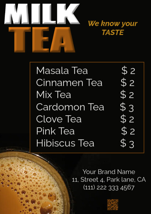 Milk Tea Template | PosterMyWall