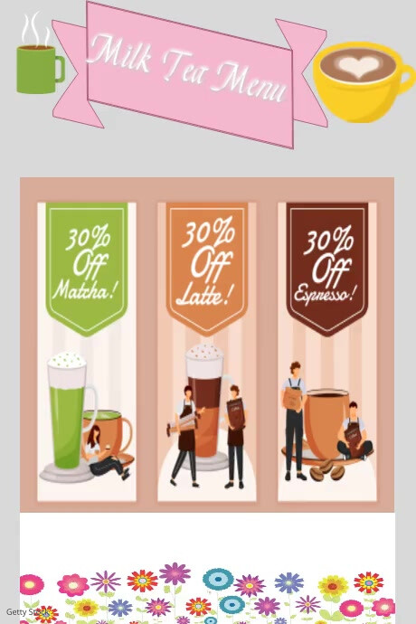 Milk tea menu Template | PosterMyWall