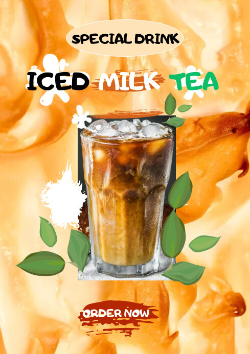 Modèle milk tea menu template | PosterMyWall