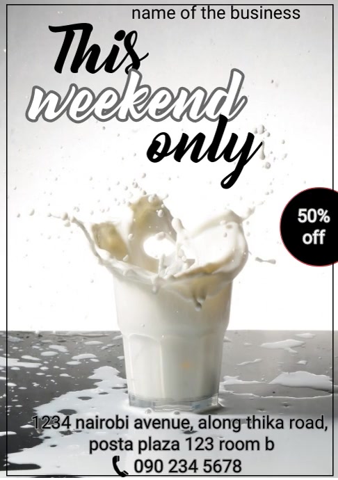 MILKSHAKE FLYER Template | PosterMyWall