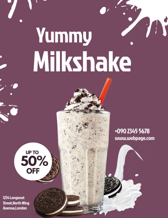 MILKSHAKE FLYER Template | PosterMyWall