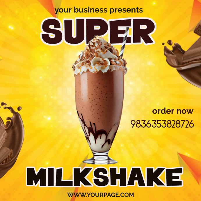 Milkshake instagram template | PosterMyWall