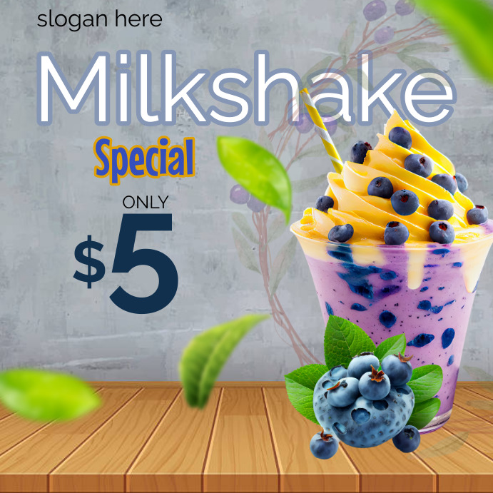 Milkshake instagram template | PosterMyWall