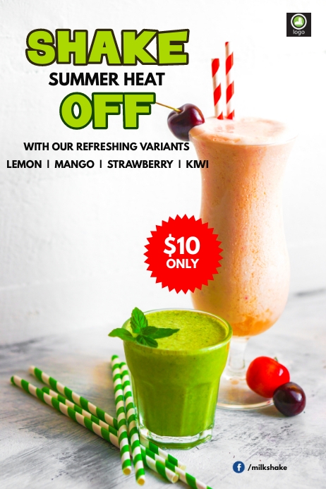 MILKSHAKE POSTER Template | PosterMyWall