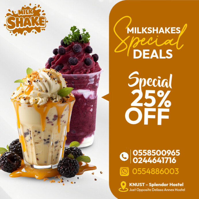 Copy of MIlkshake Promo Discount | PosterMyWall