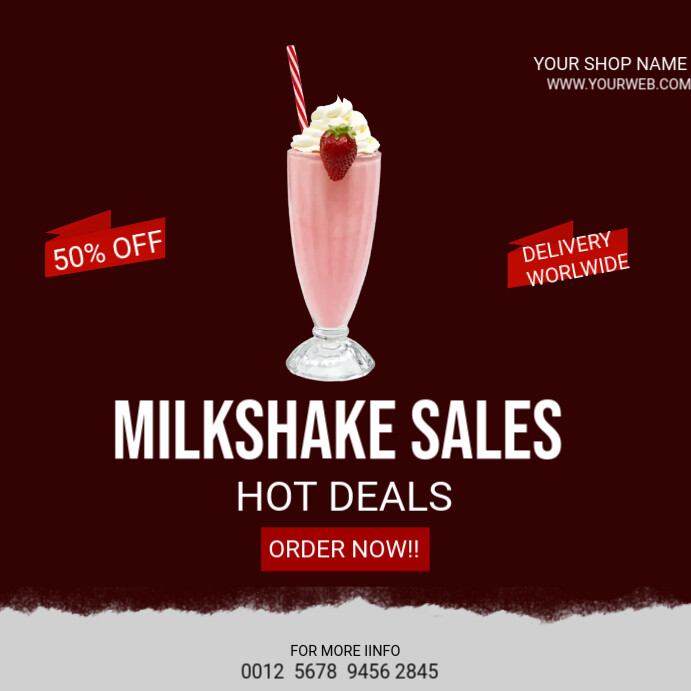 Milkshake sales Template | PosterMyWall