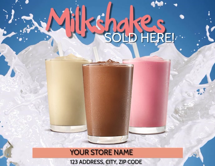 Milkshake Shop Video Flyer Template | PosterMyWall