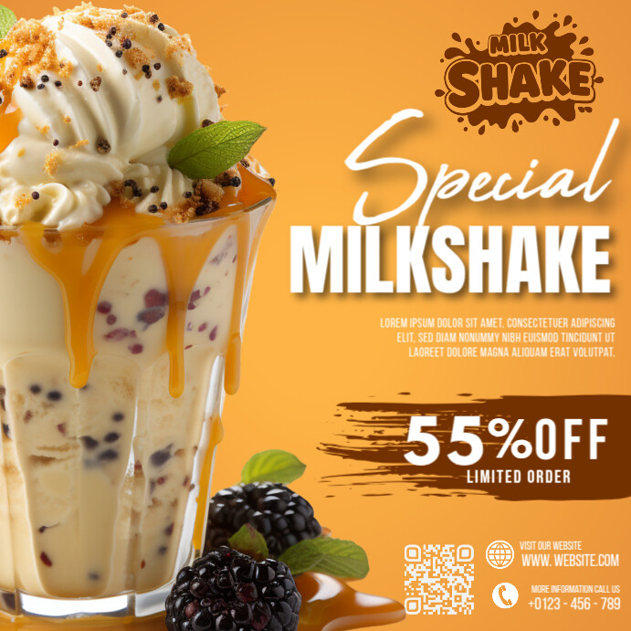 Modèle Milkshake Template | PosterMyWall
