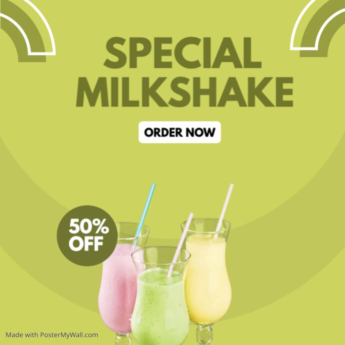 MILKSHAKES FLYERS MENU Template | PosterMyWall