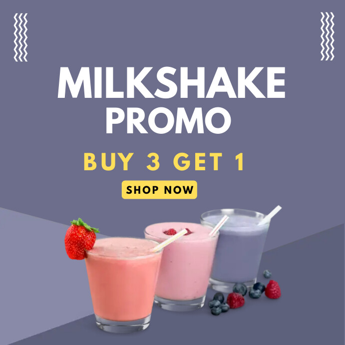 MILKSHAKES FLYERS MENU Template | PosterMyWall