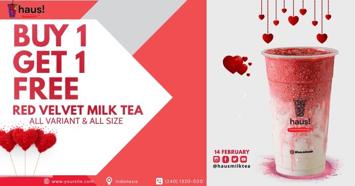Milktea Valentines Promo Poster Template | PosterMyWall