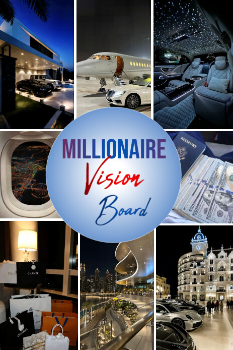 Millionaire vision board Template | PosterMyWall