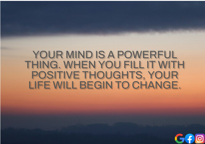 MIND AND THOUGHTS QUOTE TEMPLATE | PosterMyWall