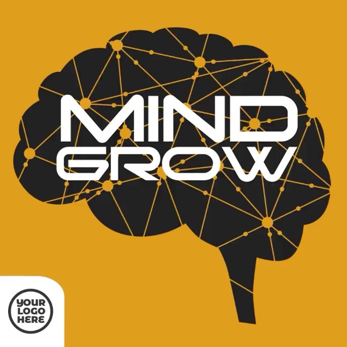 Mind Grow Podcast cover template video | PosterMyWall