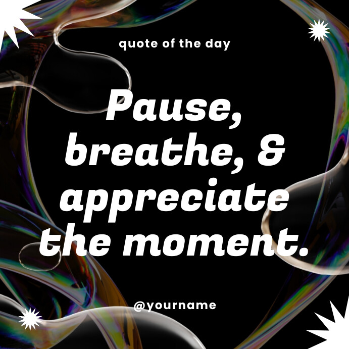Mindful Pause Quote Instagram Post Template | PosterMyWall