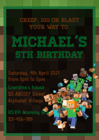 Customizable Design Templates for minecraft flyer poster anúncio ...